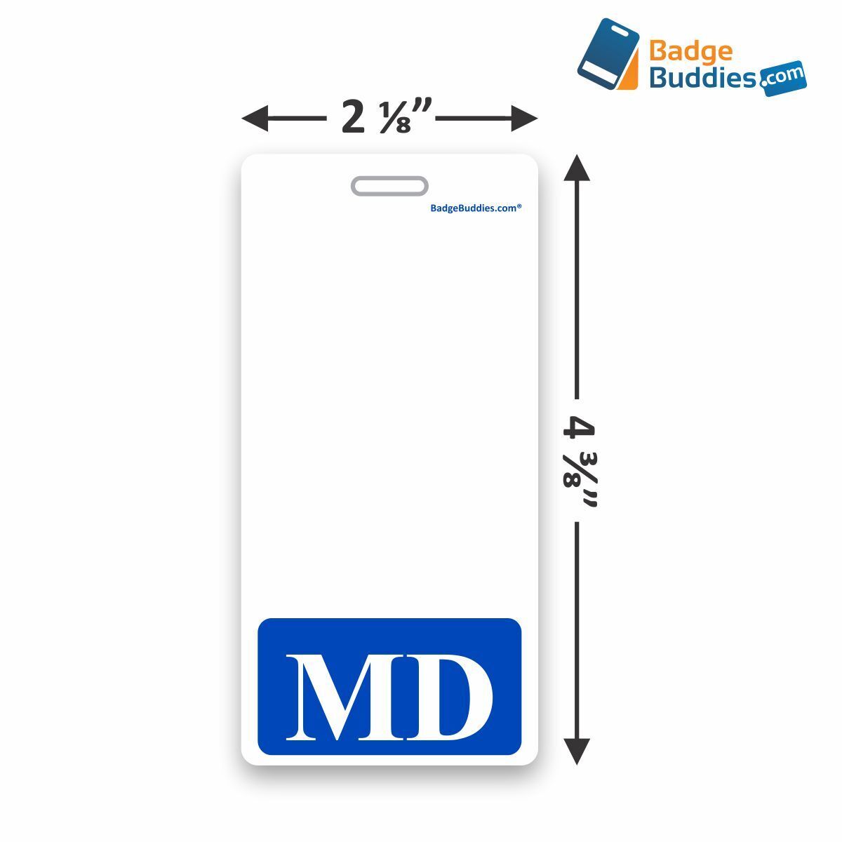 MD Vertical Badge Buddy for Doctors of Medicine — BadgeBuddies