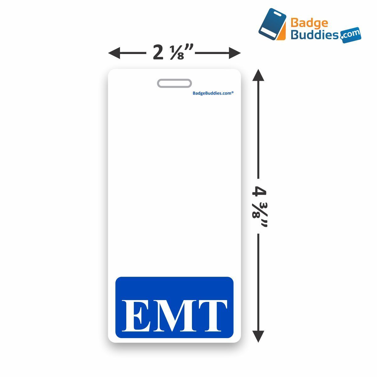 EMT Vertical Badge Buddy for Emergency Medical Technician — BadgeBuddies