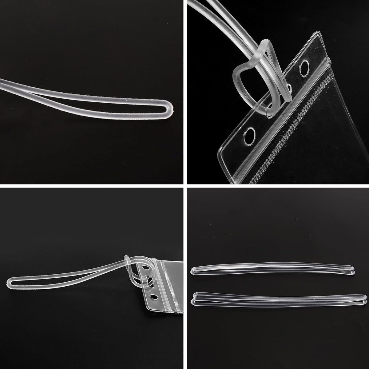 Clear Plastic Luggage Loop Straps,Worm Loops for Luggage Tags,Plastic ...