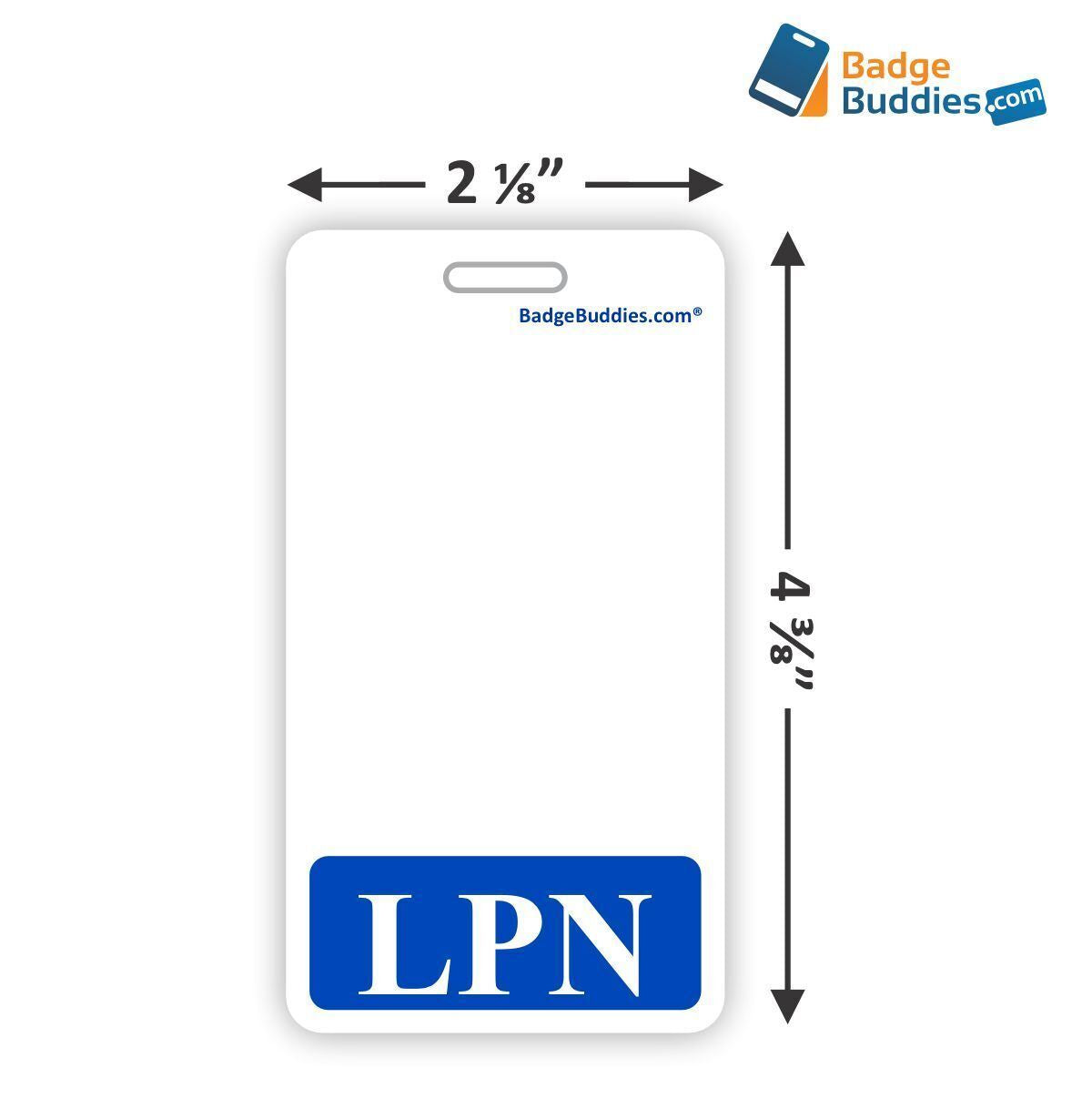 LPN Vertical Badge Buddy for Licensed Practical Nurse — BadgeBuddies