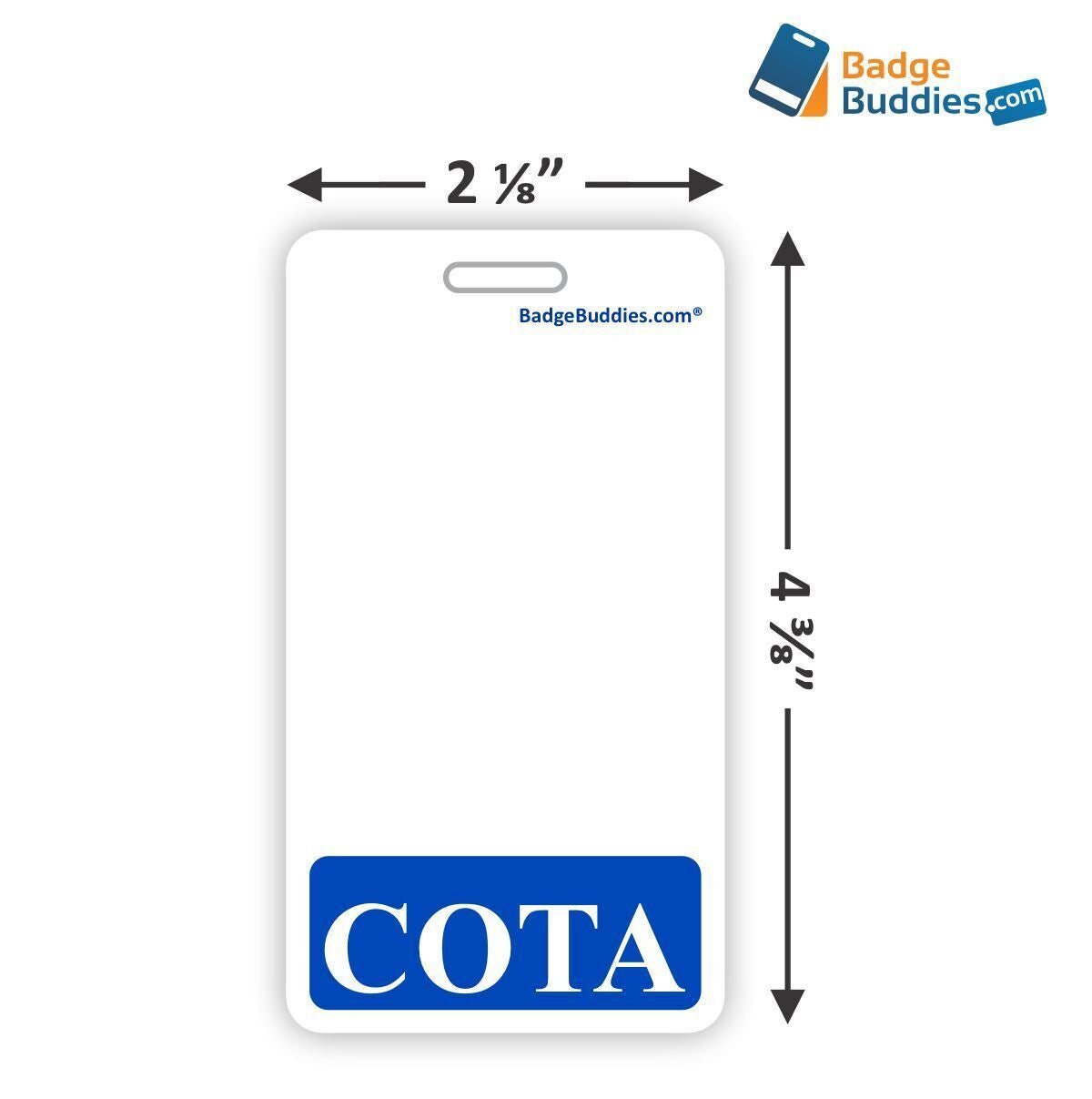 COTA Vertical Badge Buddy for Certified Occupational Therapy Assistant ...