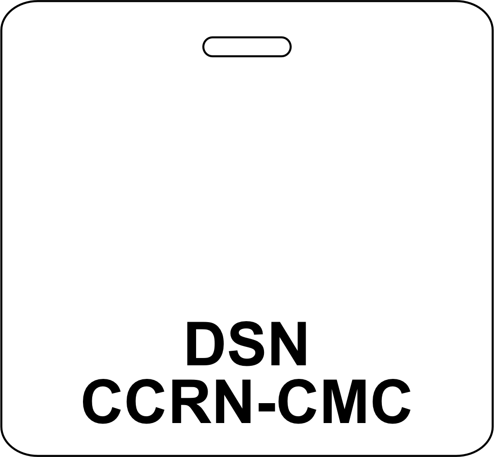 3 3 8 X 3 1 8 Horizontal Double Sided DSN CCRN CMC BadgeBuddies 3 3 8 X 3 1 8 Horizontal Double Sided DSN CCRN CMC BadgeBuddies