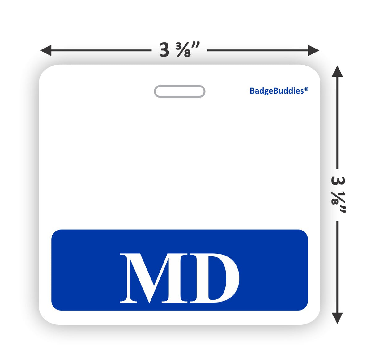 MD Horizontal Badge Buddy for Doctors of Medicine — BadgeBuddies